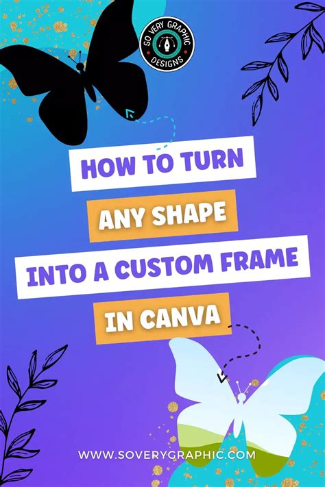 How To Turn Any Shape Into A Custom Frame In Canva Custom Canva Canva Tutorial Canvas Learning