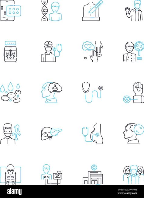 Figure Linear Icons Set Sculpture Statue Model Mold Form Diorama Miniature Line Vector