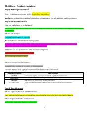 Understanding Mutations In Biology A Comprehensive Guide Course Hero