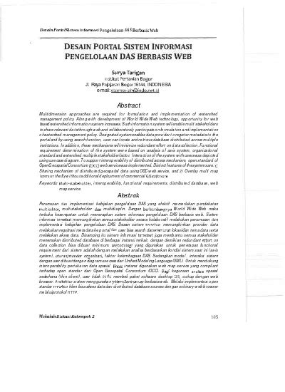 desain portal sistem informasi pengelolaan das berbasis web