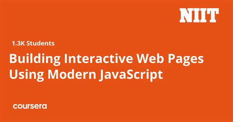 building interactive web pages using modern javascript coursya