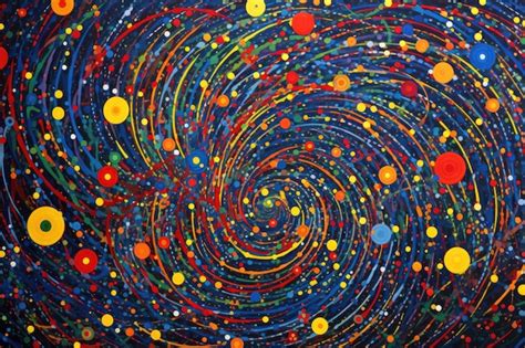 Premium Photo A Playful Pattern Of Interlocking Circles And Stars In Cheerful Primary Colors