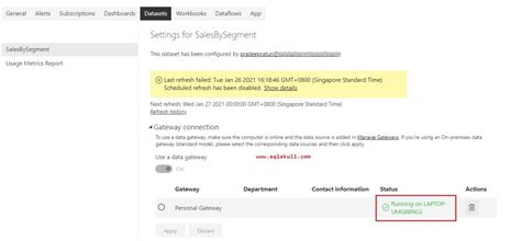 Install And Configure On Premises Data Gateway Personal Mode Sql Bi Tutorials