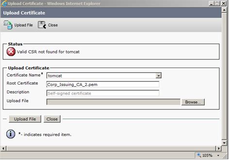 Error While Uploading The Root Certificate In Finesse Cisco Community