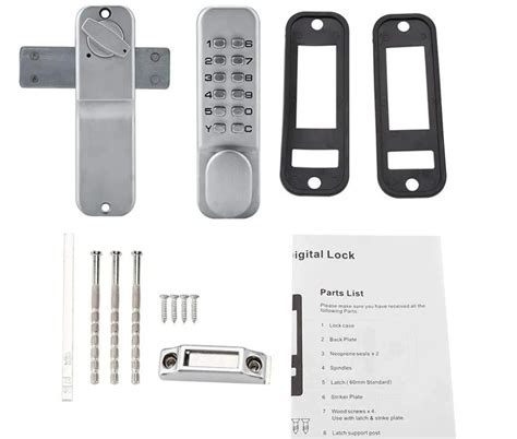 Digital Password Combination Lock Zinc Alloy Push Button Security Code Mechanical Keyless Door Lock