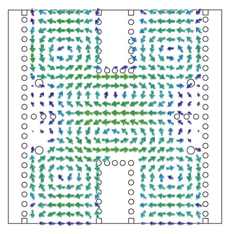 Simulated Magnetic Field Distribution In The Feeding Network Of 2 × 2