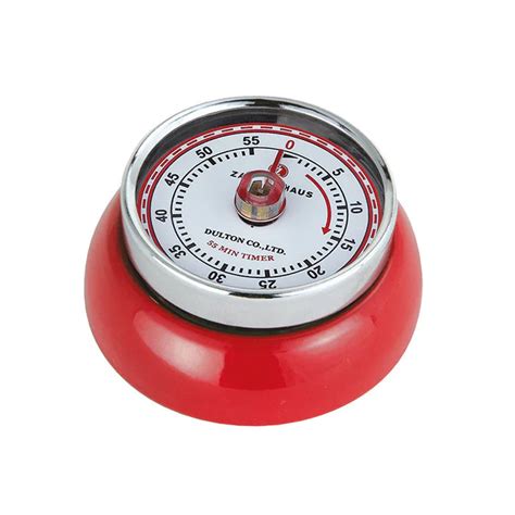 Retro Kitchen Timer Red 275x125 By Zassenhaus M072327