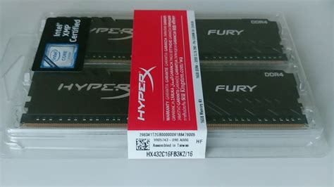 HyperX Fury 16GB 2x8GB DDR4 3200 Mhz