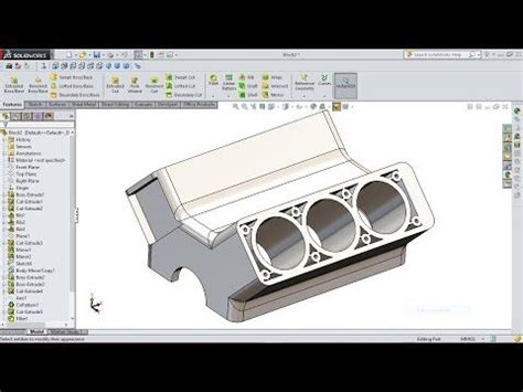 SolidWorks Tutorial Engine Block Solidworks Tutorial Engine Block