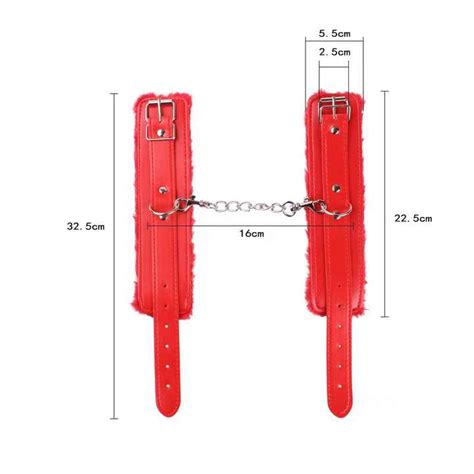 Furry Plush Handcuffs Leather Sex Hand Cuffs Adult Erotic Toys Bdsm