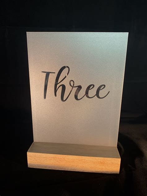Acrylic Table Numbers Menu Covers