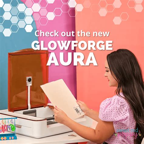New Glowforge® Aura Laser Cutter Sweet Red Poppy