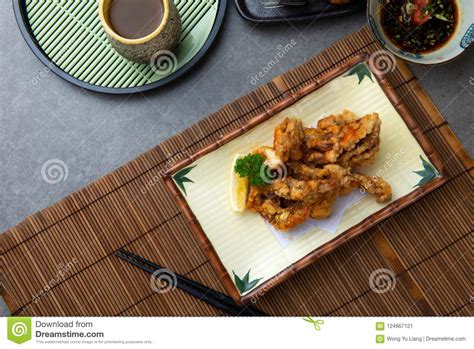 Japanese Food Soft Shell Crab Stock Image Image Of Slice