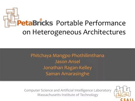 Ppt Portable Performance On Heterogeneous Architectures Powerpoint Presentation Id3053512