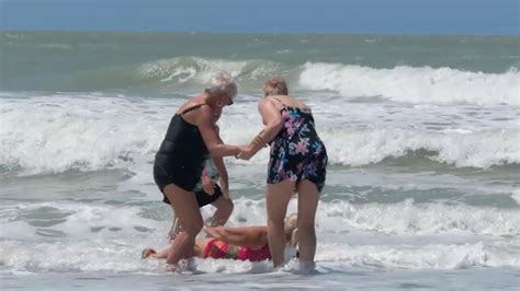 This Is What Happens When You Bring Grandmas To The Beach Youtube