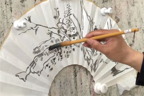 「名师课堂」肖大平扇面山水画，示范课凤凰网视频凤凰网