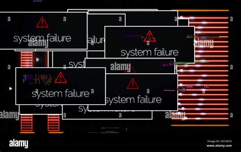 Program On The Computer Screen Interrupted By System Failure Message Digital Security Concept