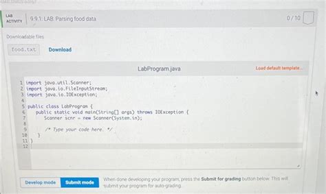 Solved 99 Lab Parsing Food Data Given A Text File