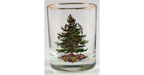 Christmas Tree 12 Oz Glassware Double Old Fashioned By Spode Replacements Ltd