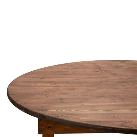 Captivate Event Rentals Round Farm Table Straight Leg Captivate