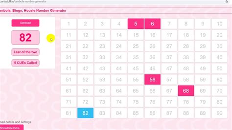free online random tambola housie bingo number generator board for