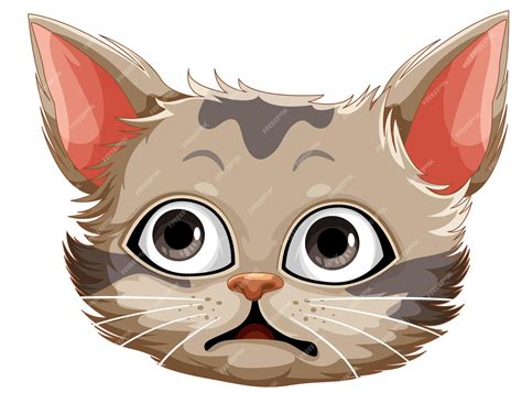 Free Vector Cute Cat Face Cartoon