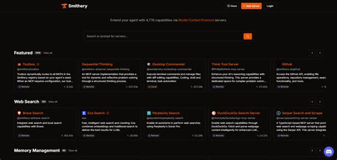 smithery the mcp server registration platform that connects ai with tools ai productivity tools