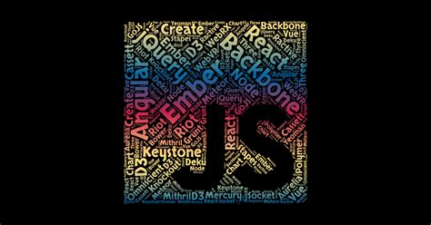 Javascript Shirt Js Framework Red Blue Yellow Gradient Javascript