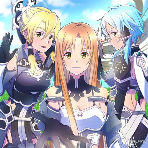 Asuna Sinon Leafa Asuna Sinon And More Sword Art Online And More Drawn By Tu Tora