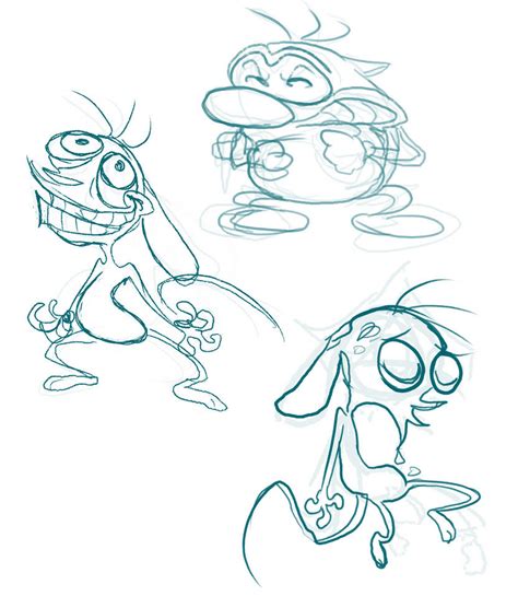 Ren And Stimpy Digital Sketches By Gumworthzzz On Deviantart