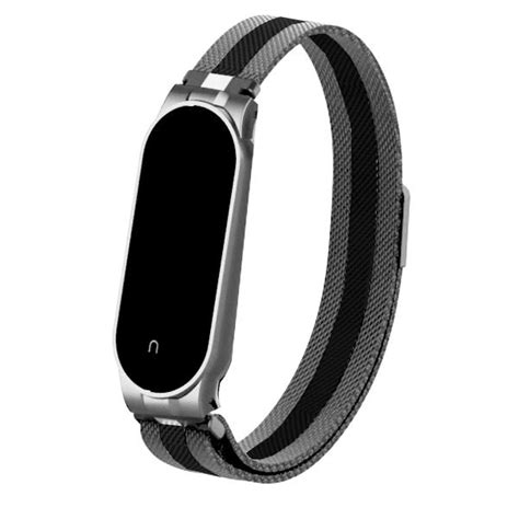 Ремешок Миланская Петля Mi Band 7 Silver/Black (30) – фото, отзывы ...