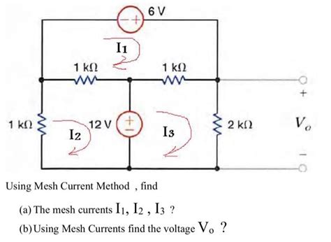 Solved Using Mesh Current Method Find A The Mesh Currents Chegg Com