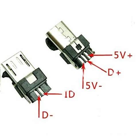 Centiot Type B Micro Usb Male Usb 20 5 Pin Plug Connector Plastic