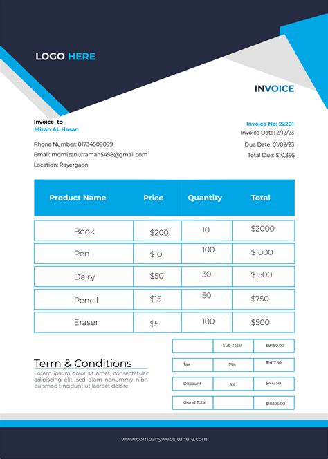 Invoice Design On Behance