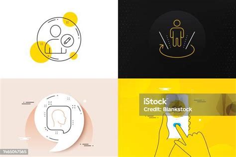 증강 현실 머리 및 홀드 하트 라인 아이콘의 최소 세트 웹 개발용 벡터 3차원 형태에 대한 스톡 벡터 아트 및 기타 이미지 3차원 형태 가상현실 가상현실 시뮬레이터