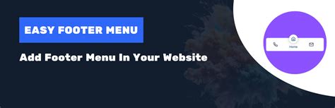 easy footer menu wordpress plugin