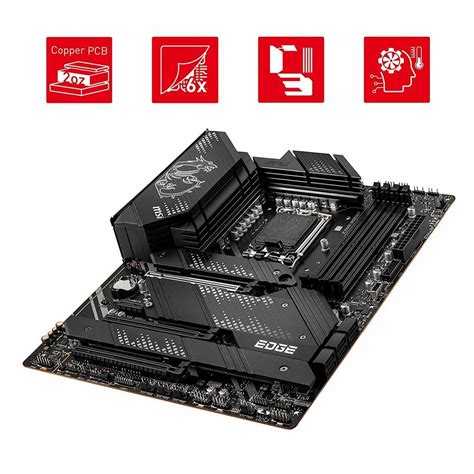 Msi Mpg Z690 Edge Wifi Motherboard Atx Supports Intel 12th Gen Core Processors Lga 1700 At