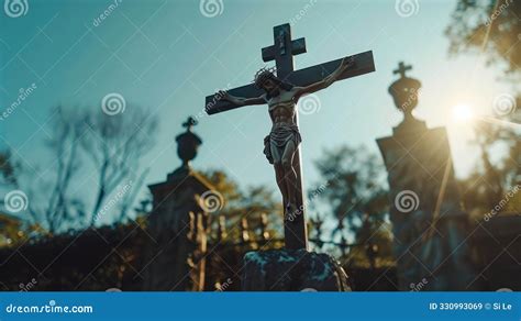 Passion Of Christ Intense Line Art Depiction Of Jesus Wearing The Crown Of Thorns Royalty Free