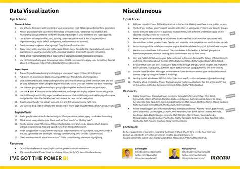 Power BI Cheat Sheet Part 1 Datapot Vn