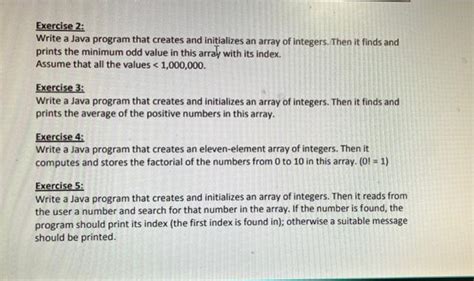 Solved Exercise 2 Write A Java Program That Creates And