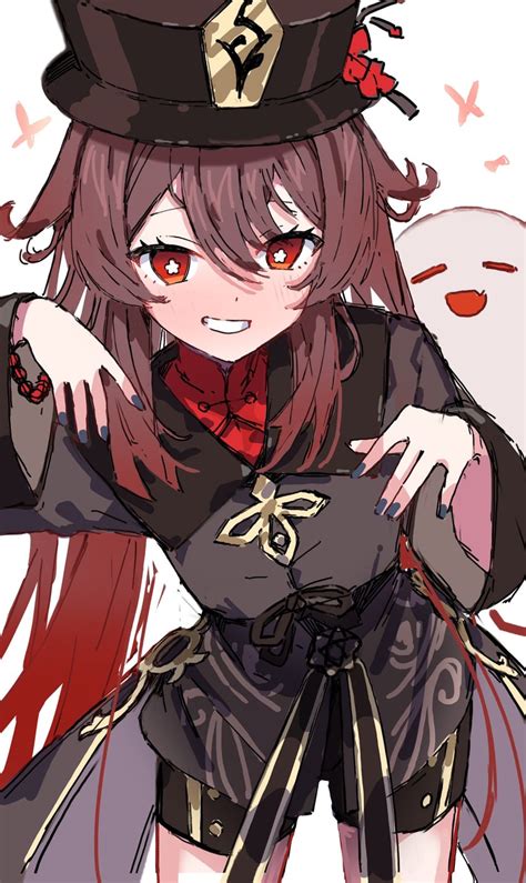 Hu Tao Genshin Impact Drawn By Morumoru X Danbooru