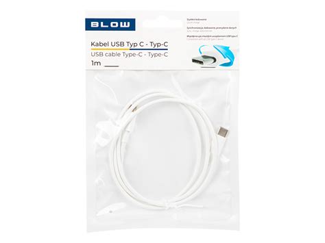 Kabel Usb Wtyk C Wtyk C 1 5m Biały Blow Inelsc Pl