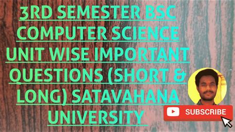 3rd Semester Computer Science Data Structuresunit Wise Important
