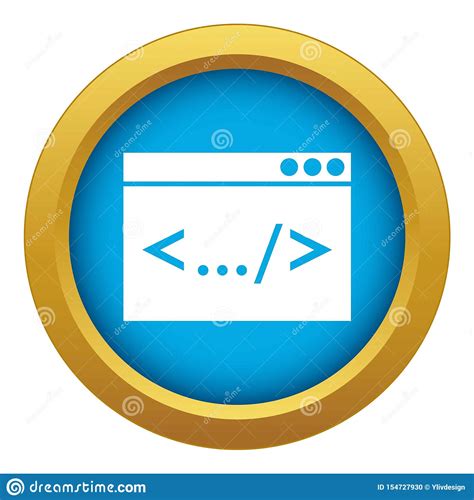 Code Window Icon Blue Vector Isolated Stock Vector Illustration Of Programming Creative