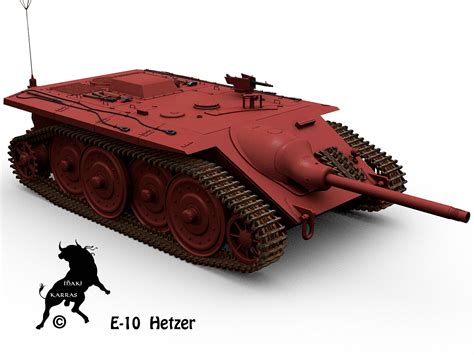 E 10 Hetzer 3d Model 190 Obj Max Fbx Free3d