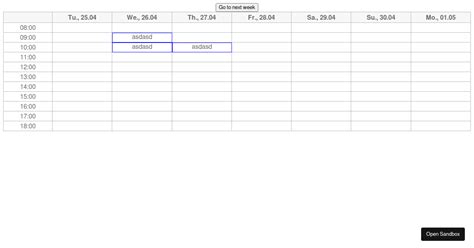React Week View Datepicker Test Forked Codesandbox