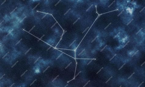 안드로메다 별 별자리 밤하늘 별자리 라인 프리미엄 사진