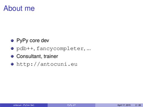 Pypy Jit Not For Dummies Speaker Deck