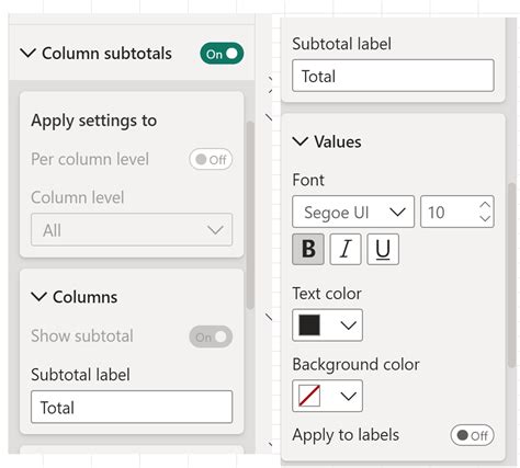 Column Subtotal In Matrix Does Not Display Microsoft Fabric Community
