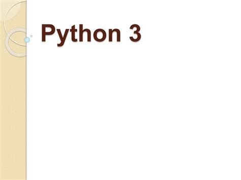 Introduction To Basics Of Python Ppt